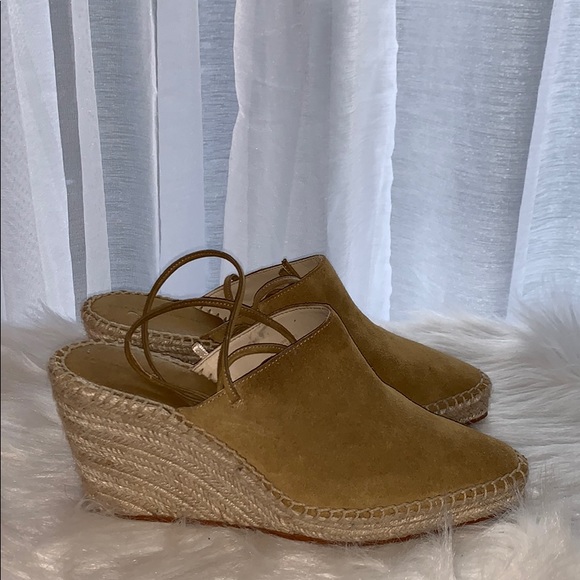 Zara | Shoes | Zara Yellow Suede Mule Espadrilles | Poshmark
